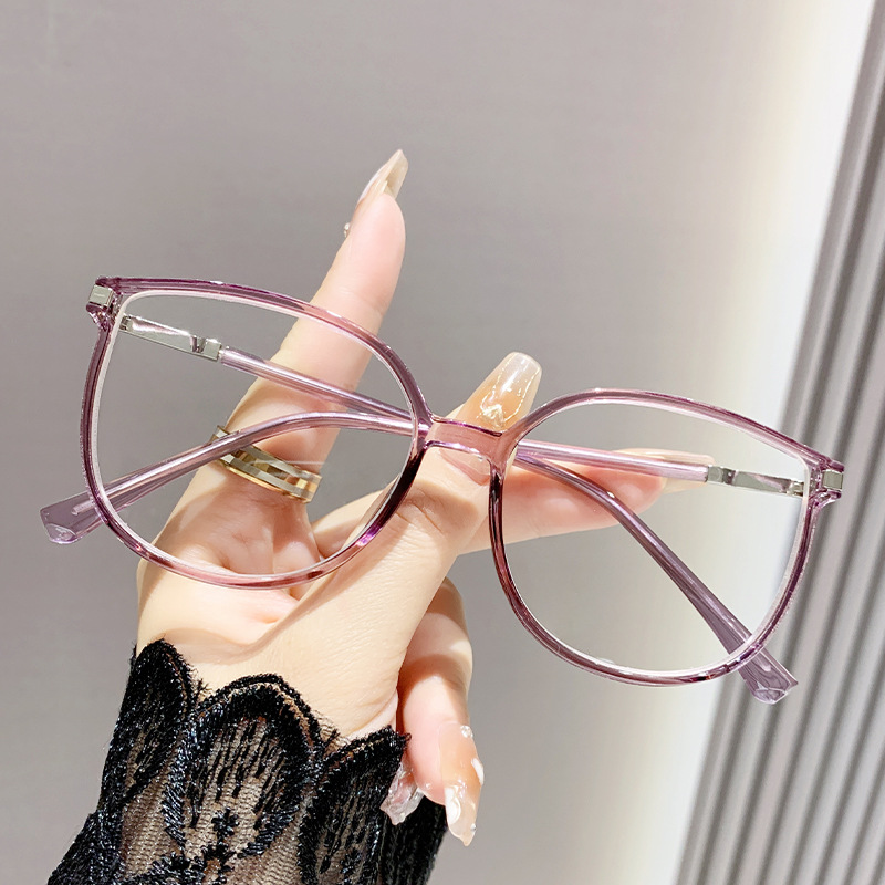 New fashion bright frontier blue eyeglasses frame ladies advanced sense ...