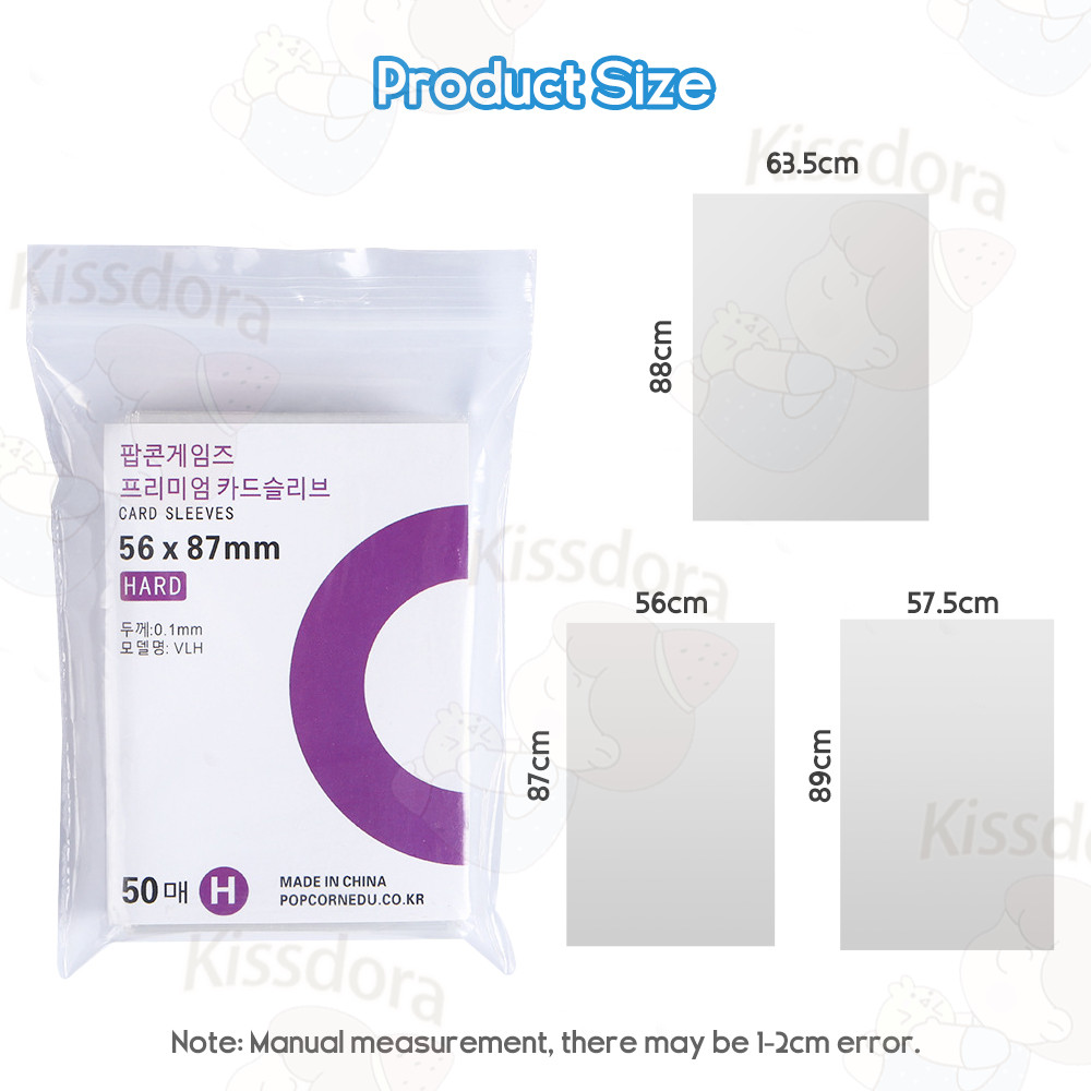 Kissdora 50Pcs Idol Card Sleeves Blueberry Sleeves Photocard Protector ...