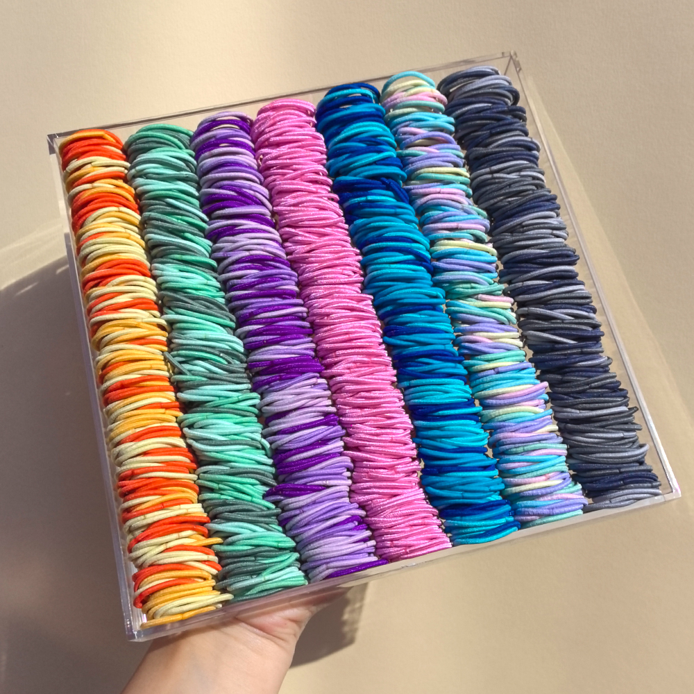 100Pcs/Set Girls Hair Bands Hair Accessories Elastic Rubber Band Hair ...