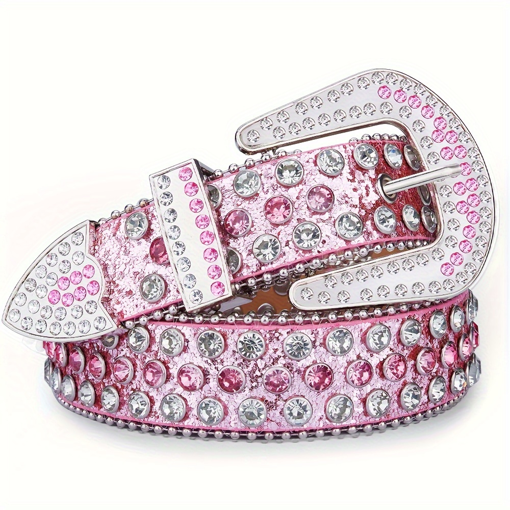 Men'S And Women'S Rhinestone Waist Accessories Branded Belts with ...