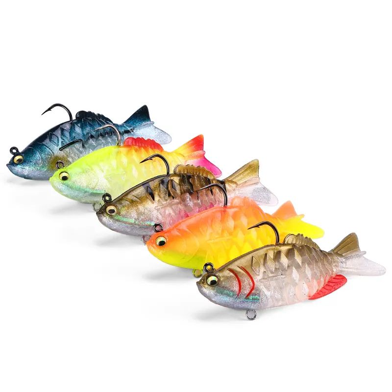 WEIHE 9.5cm 20g 5colors artificial soft fishing lure PVC fishing bait ...