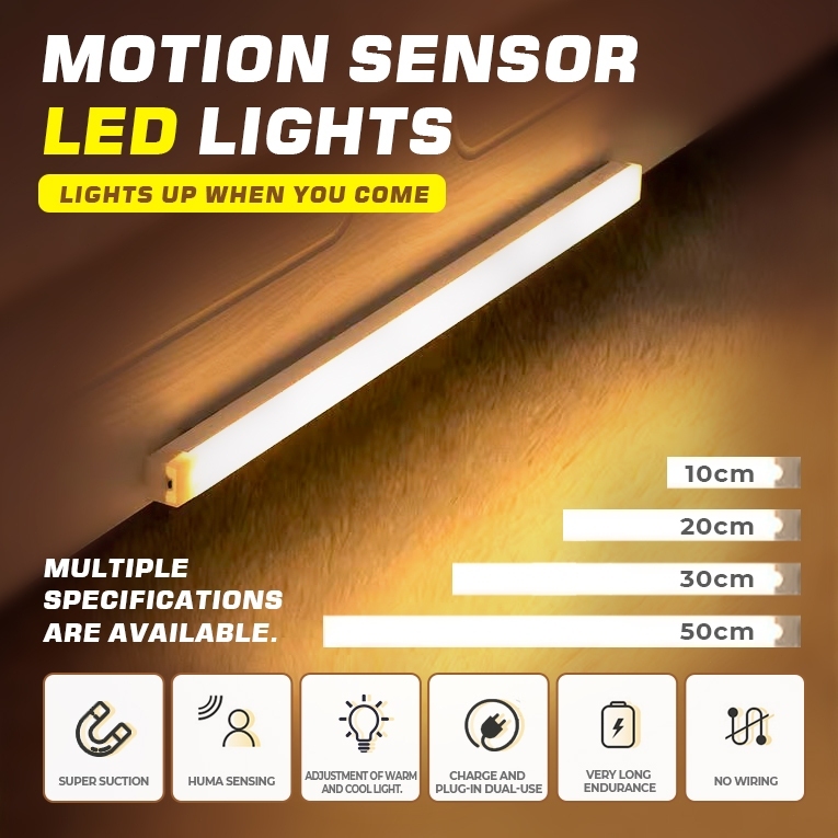 Motion Sensor LED Light Wireless USB Rechargeable USB Rechargeable ...