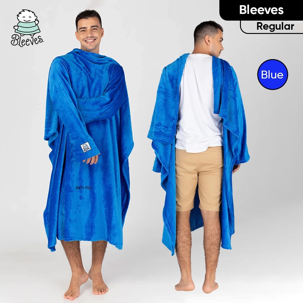 Bleeves® | Blue Bleeves Regular Wearable Blanket for Men and Women ...