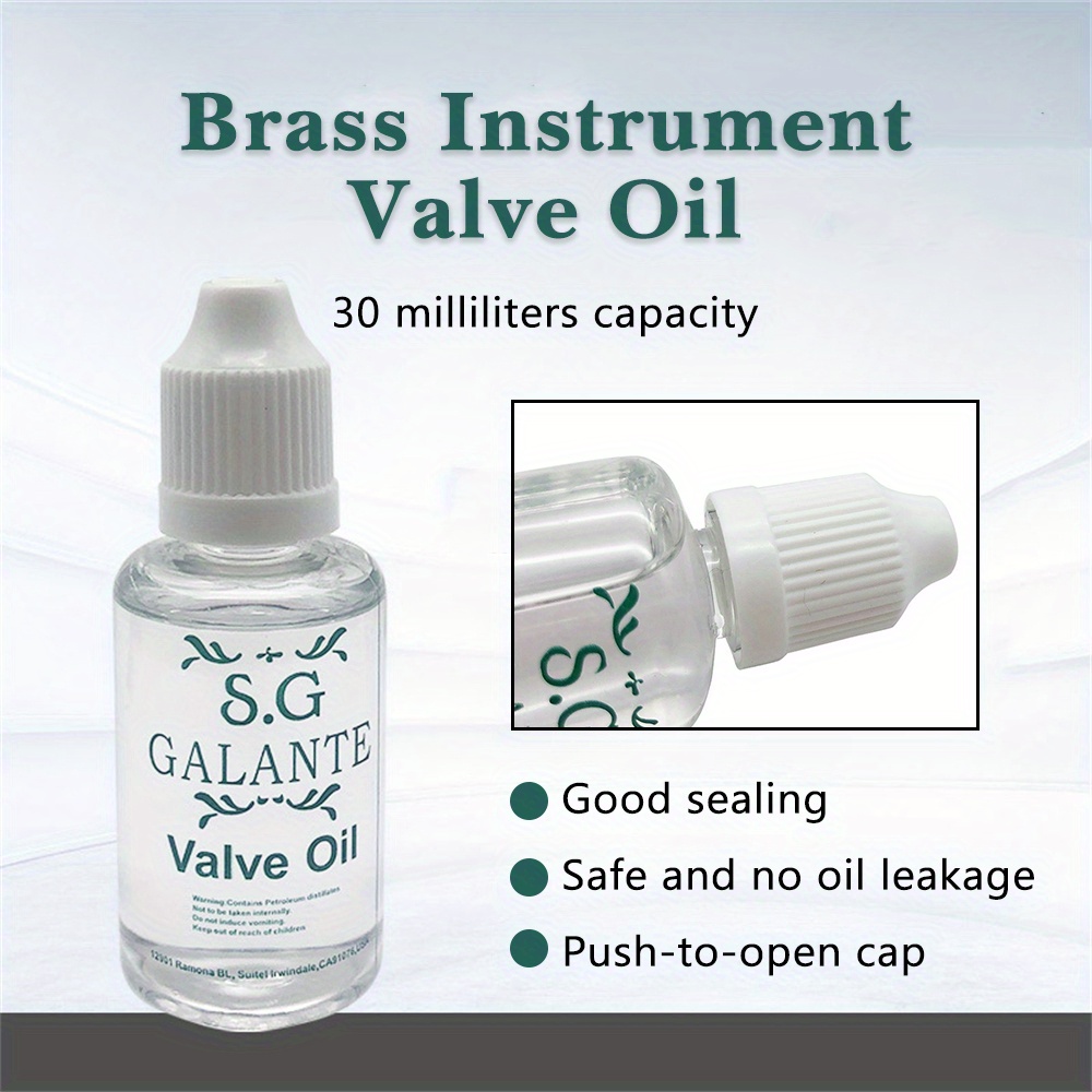 Brass Valve Oil Lubricants, Piston Valve Oil 1oz (30ml), Safety Cap ...