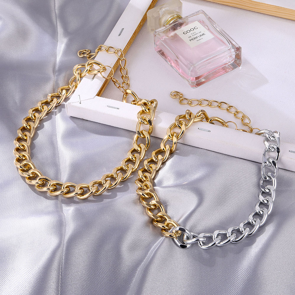 Hip Hop Personality Metal Thick Chain Necklace Men's Trendy Cool ...