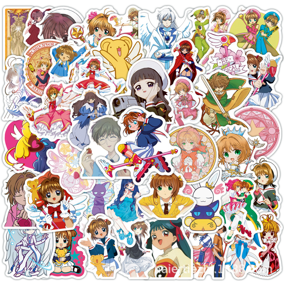 SakuraMagic 50Pcs Official Cardcaptor Sakura Manga Stickers Pack ...