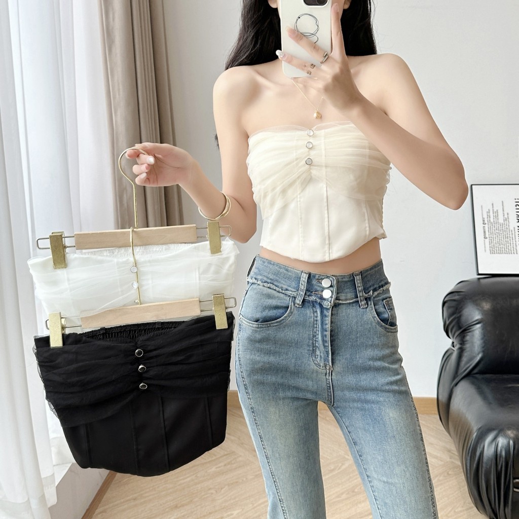 Summer Elegant Lace Plain Off Shoulder Tube Top Party Elegant Office ...