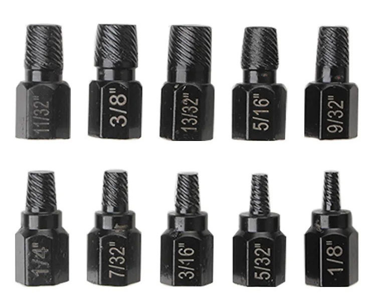 10-Piece Set Screw Nut Extractor Broken Screw Extractor Extractor ...
