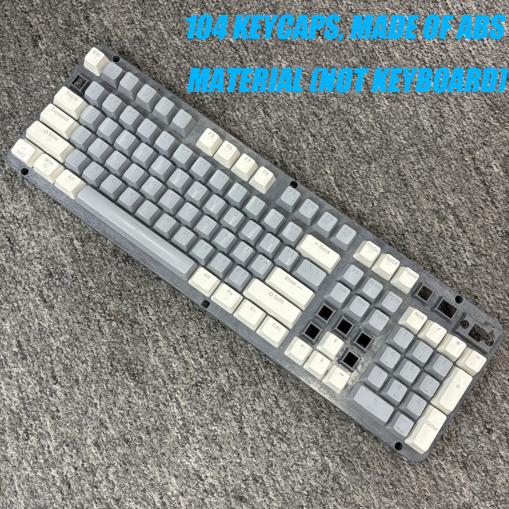 104 Key Keycap Set, Custom Keycaps, Moa Profile, Color Blocking Design, Comfortable Mood Theme ...