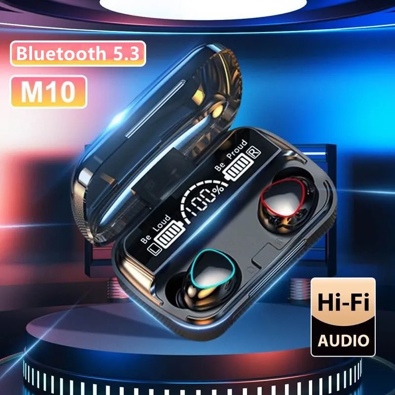 M10 Bluetooth Earphones Handfree LED Bluetooth Headphones HiFi Stereo ...