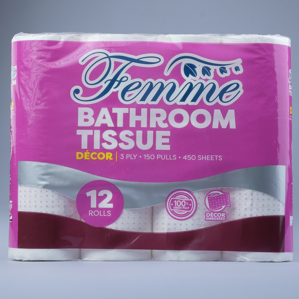 Femme Bathroom Tissue 12rolls 450sheets 3ply | Shopee Philippines