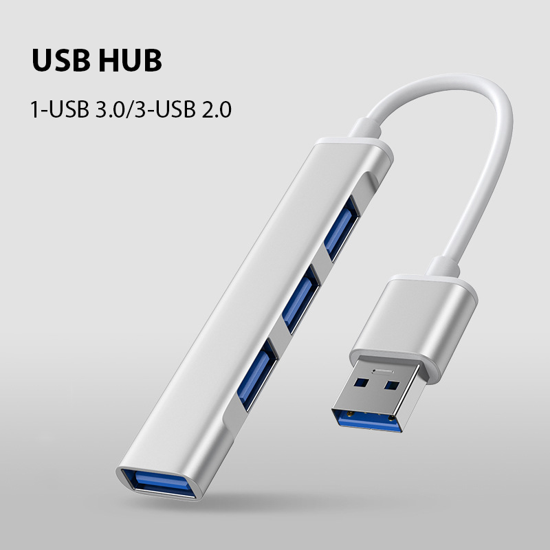 Multifunctional USB HUB with 4-port extender, converting one port into ...
