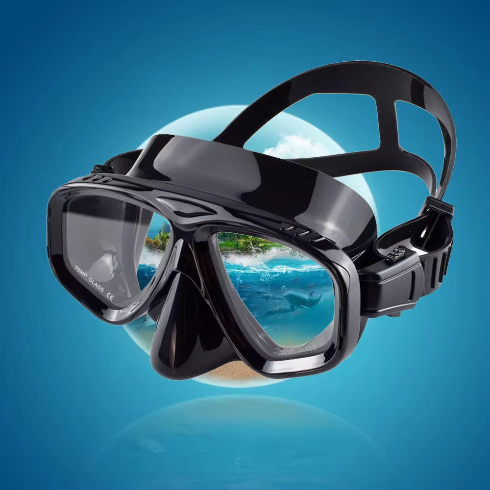 Snorkel Mask Swimming Goggles Scuba Diving Silicone Skirt Tempered ...
