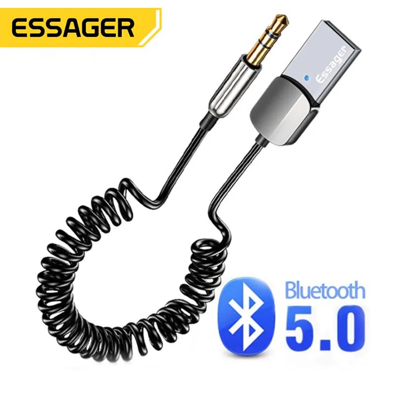 Essager Wireless Audio Receiver Adapter Bluetooth 5.0 Aux Usb To 3.5mm ...