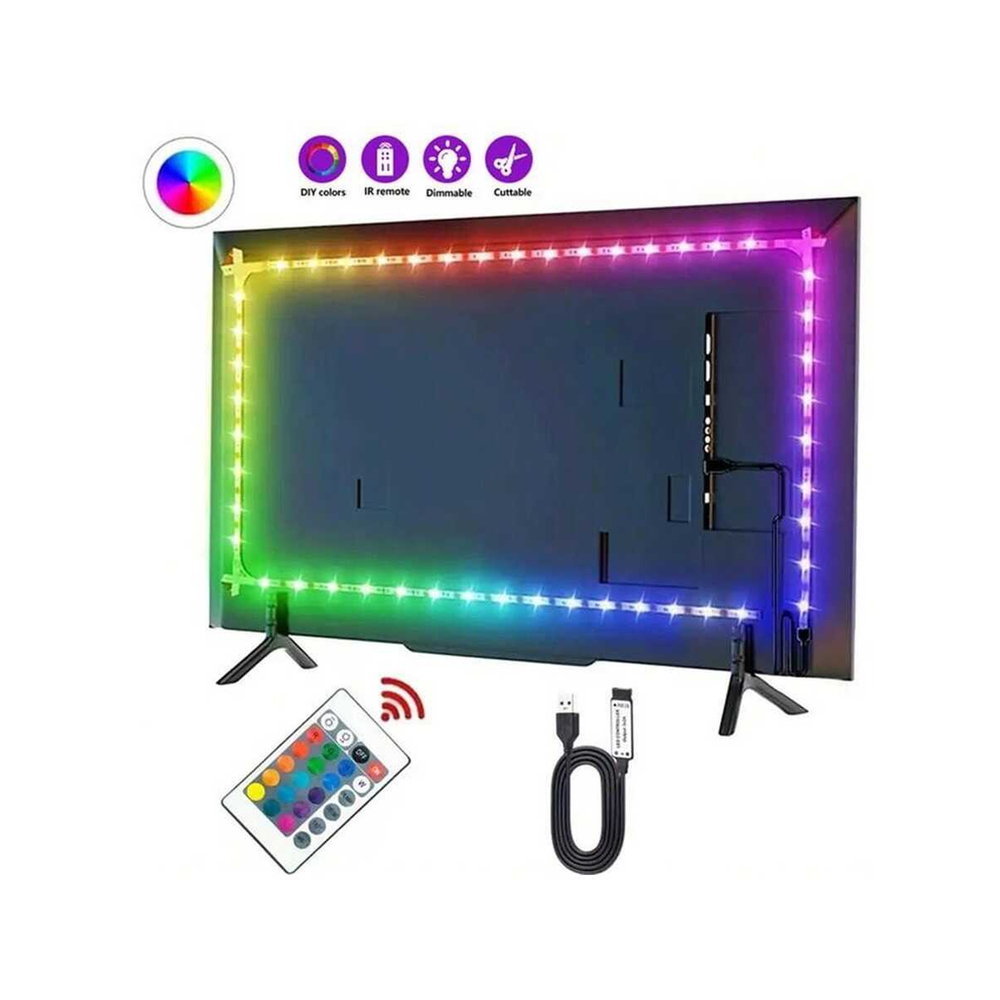 1set USB DlY Backlight Tv Strip Lights, 3.28FT/9.84FT SMD 3535 LED Home ...