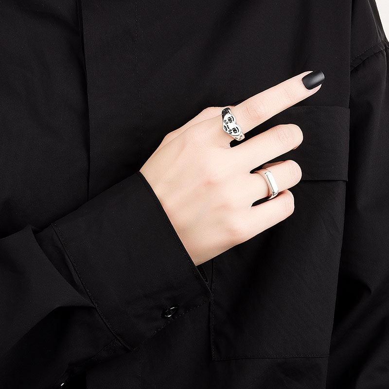 European American Rings Love Crying Face Rings Sad Tears Emoticon Retro ...