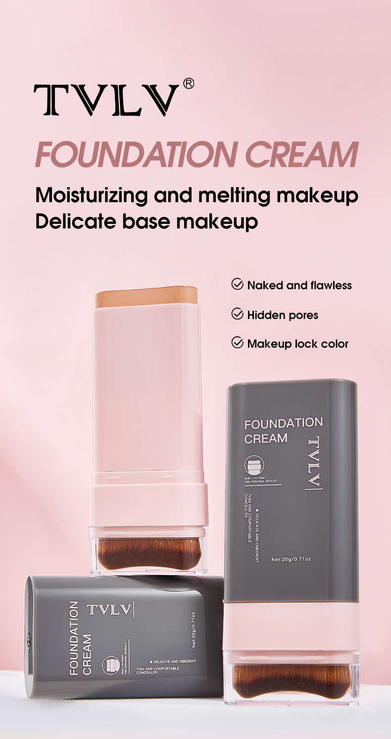 TVLV Clear Foundation Stick with Brush｜Summer Festival Ready｜Waterproof ...