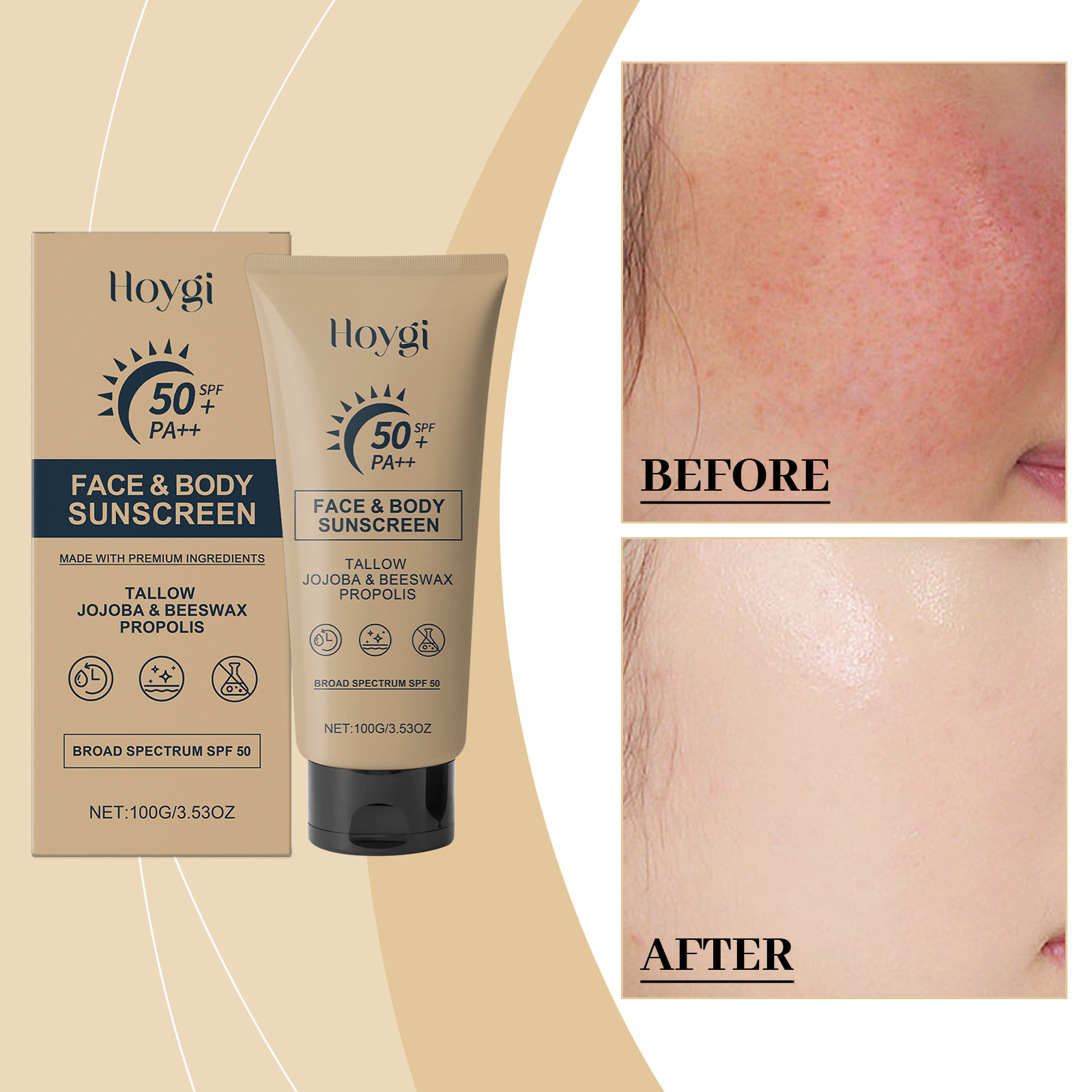 Sun Cream Spf 50, Sunscreen, Ultra Light Texture, Fast Absorption ...