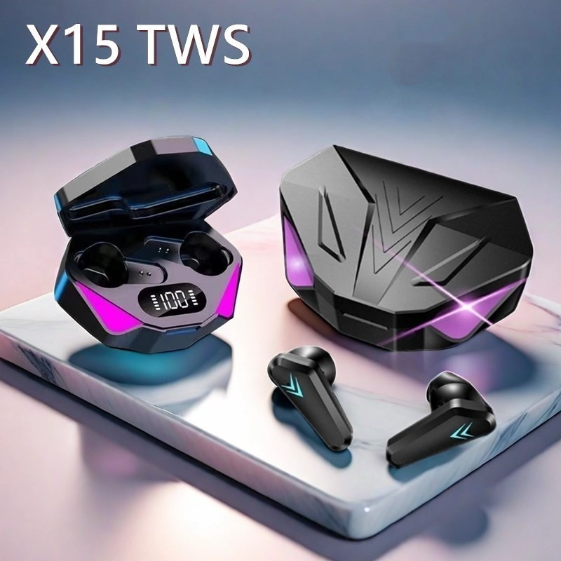 New X15 TWS Earphones Wireless Headphones 65ms Low Latency Earbuds ...