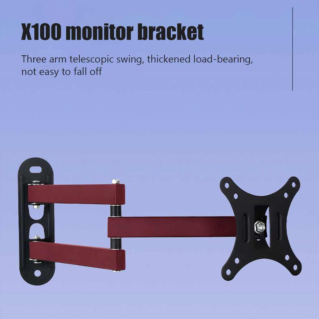 3 Arm Telescopic Swing X100 Monitor Bracket Large Capacity Horizontal ...