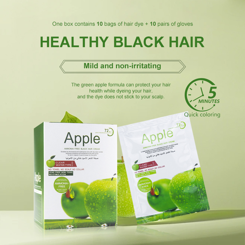 Apple Plant Essence natural hair dye is effective for covering white ...