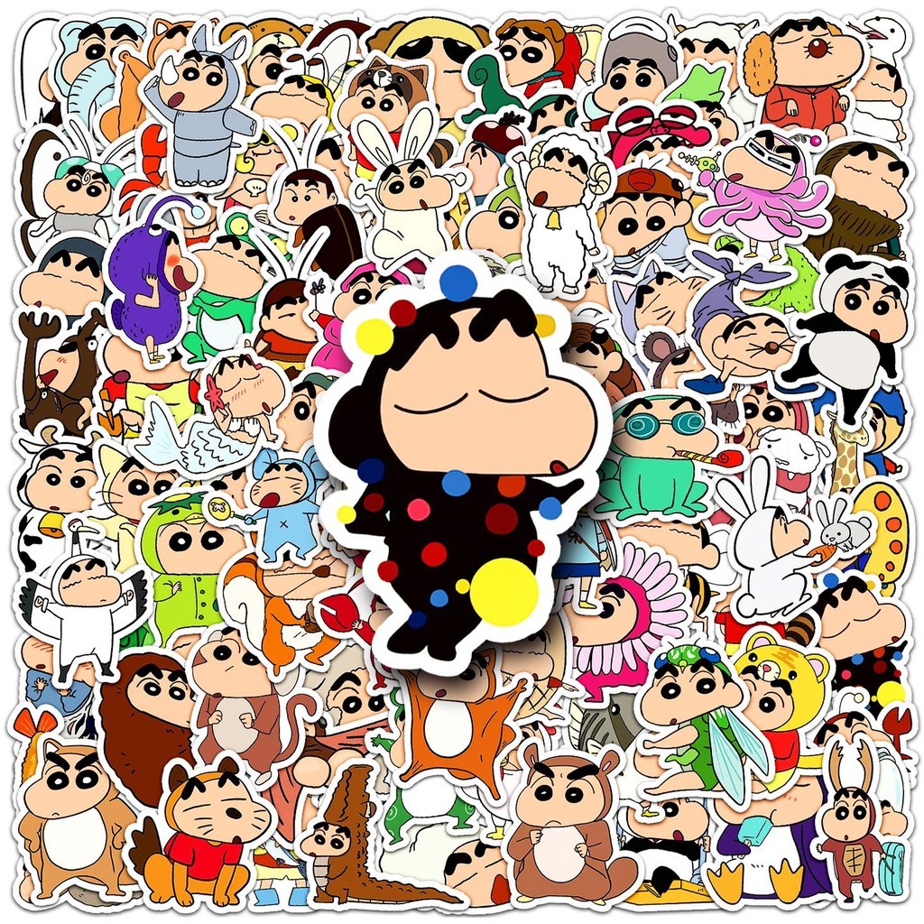 100PCS Crayon Shin-chan Stickers - Waterproof Vinyl Decals for Laptop ...