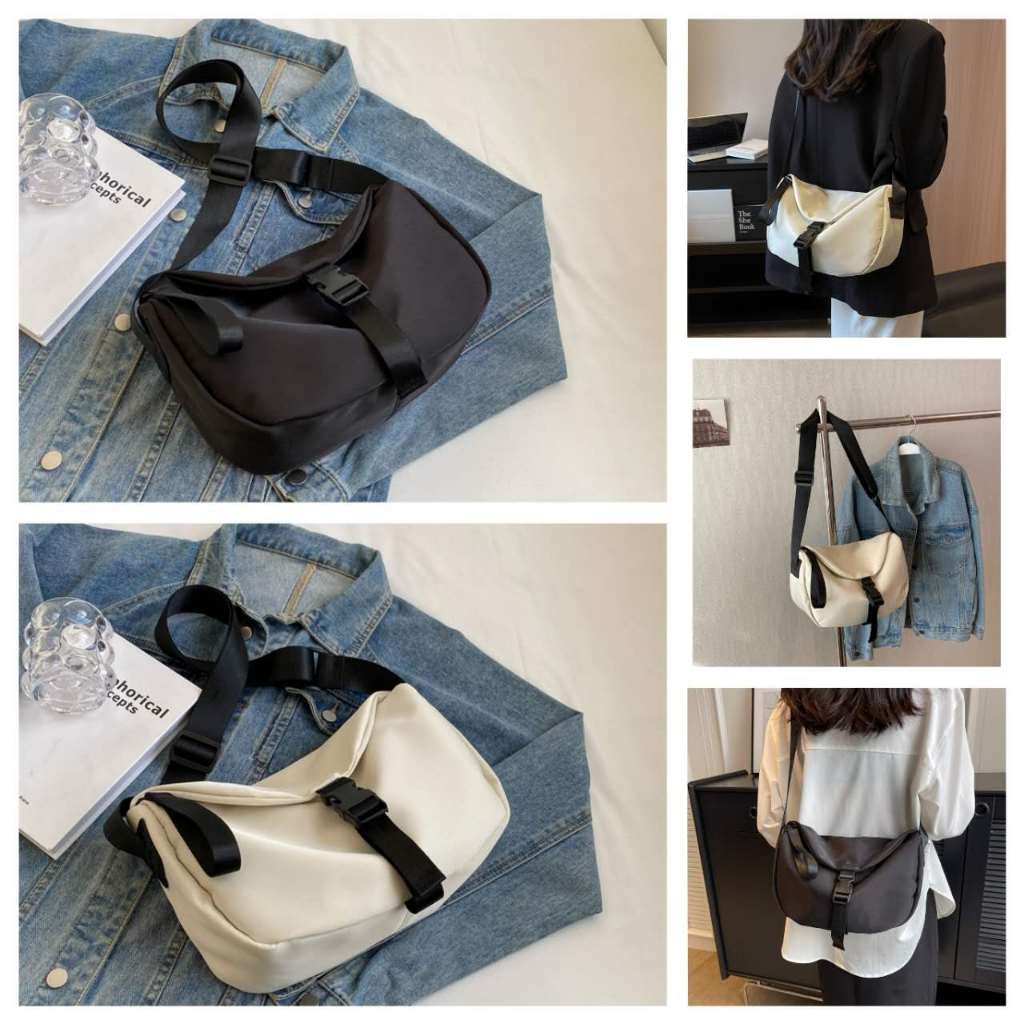 JNK #N335 Unisex Casual Crossbody Bag Shoulder Bag Release Buckle Hobo ...