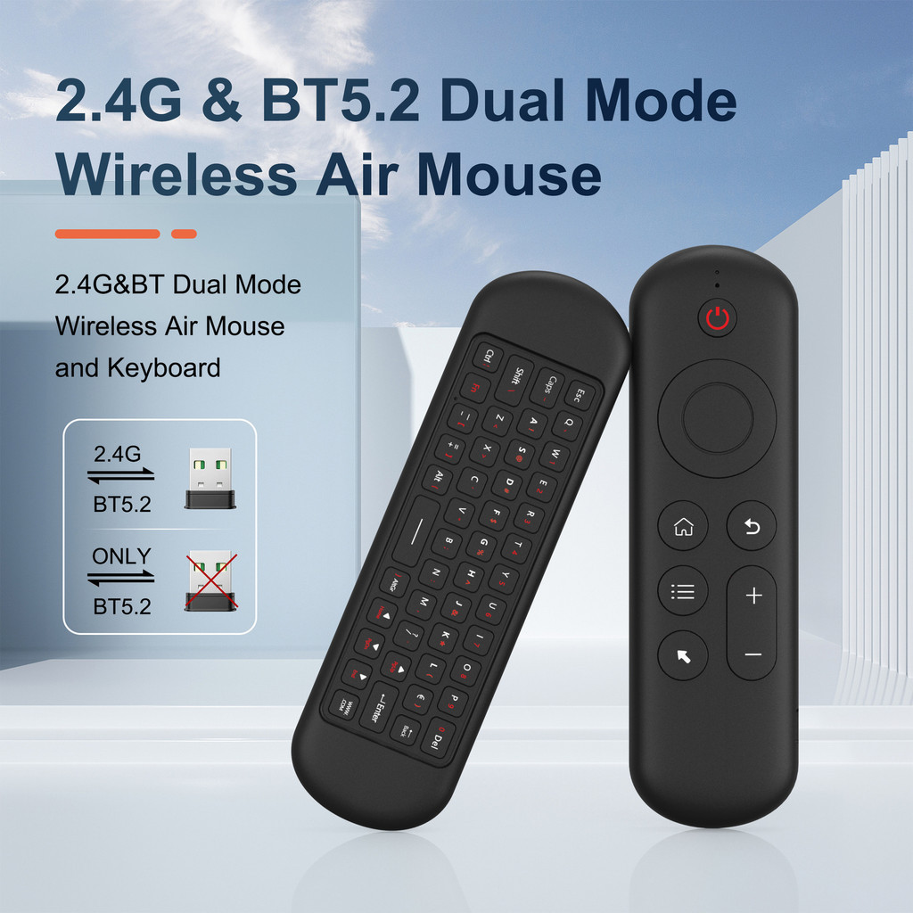 New M5 2.4G&BT5.2 Remote Control 7 Color Backlit Wireless Air Mouse ...