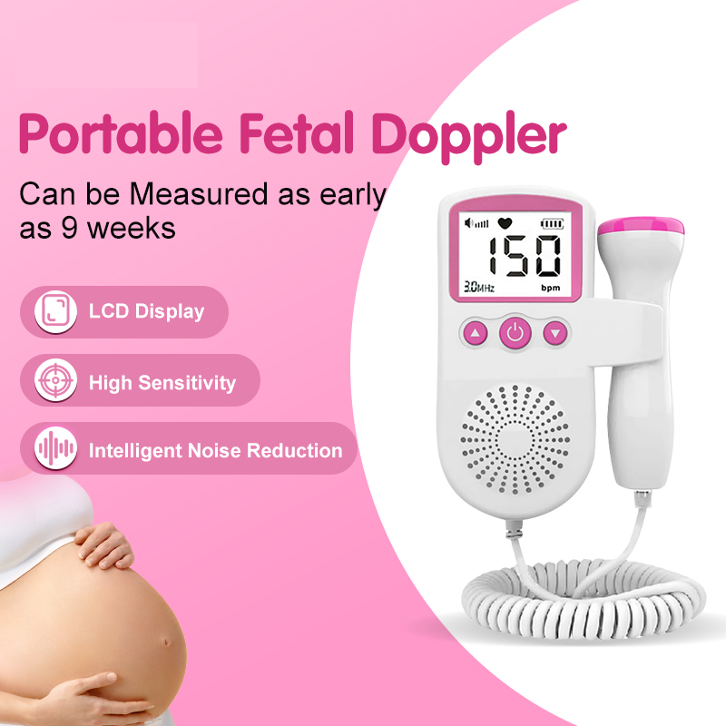 LEOYELV Fetal Doppler Heart Rate Monitor for Baby Pregnancy Heartbeat ...