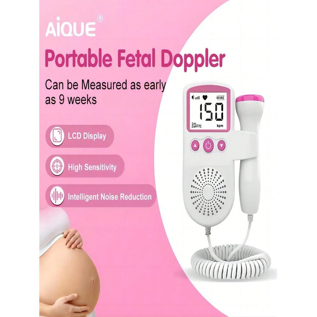 Portable Fetal Doppler Heart Rate Monitor for Home Use - Pregnancy Care ...