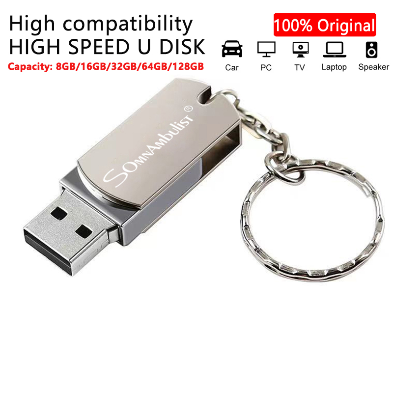 8GB to 128GB USB2.0 High Speed Waterproof Metal Rotating Flash Drive ...