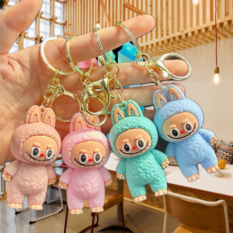 1pc Cartoon labubu Little Sheep Keychain Pendant Cute labubu Silicone ...