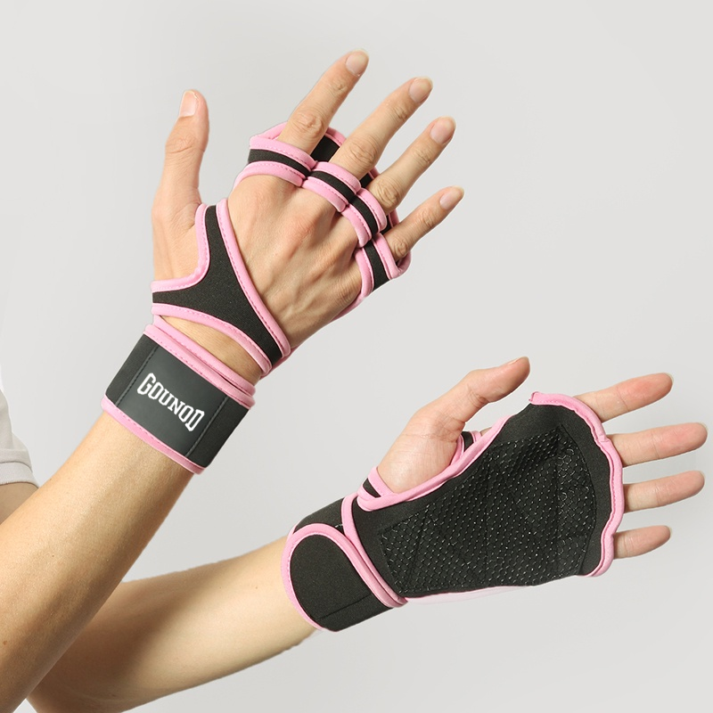 1 Pair Weightlifting Gloves Thin Style Breathable Wrist Protection Palm ...