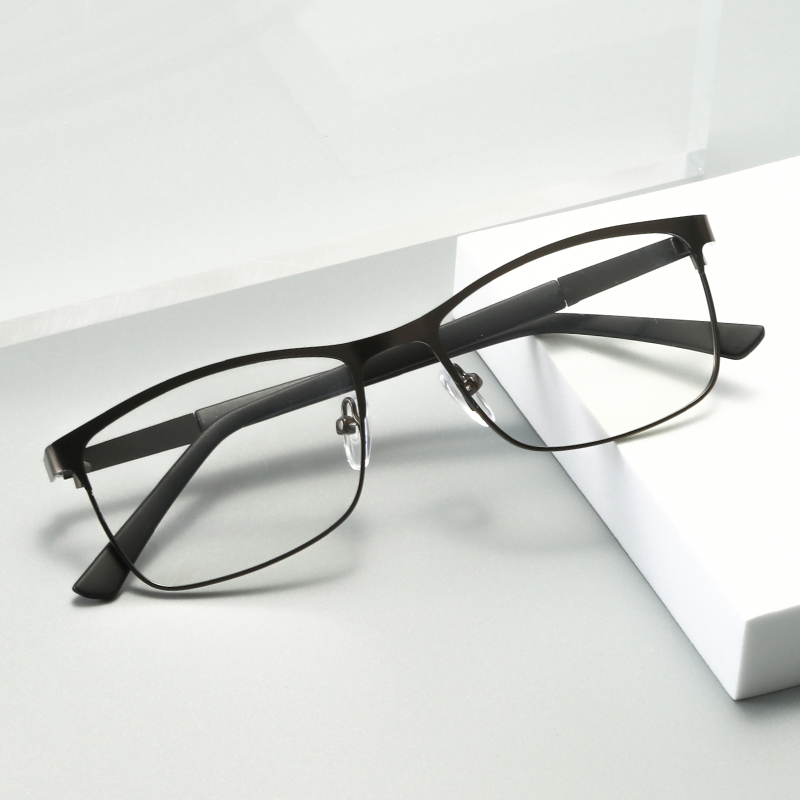 High Quality Anti Radiation Metal Glasses Square Frame Shade For Men ...