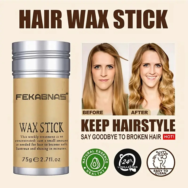 75g styling wax stick, hair wax gel for performances, styling, and ...