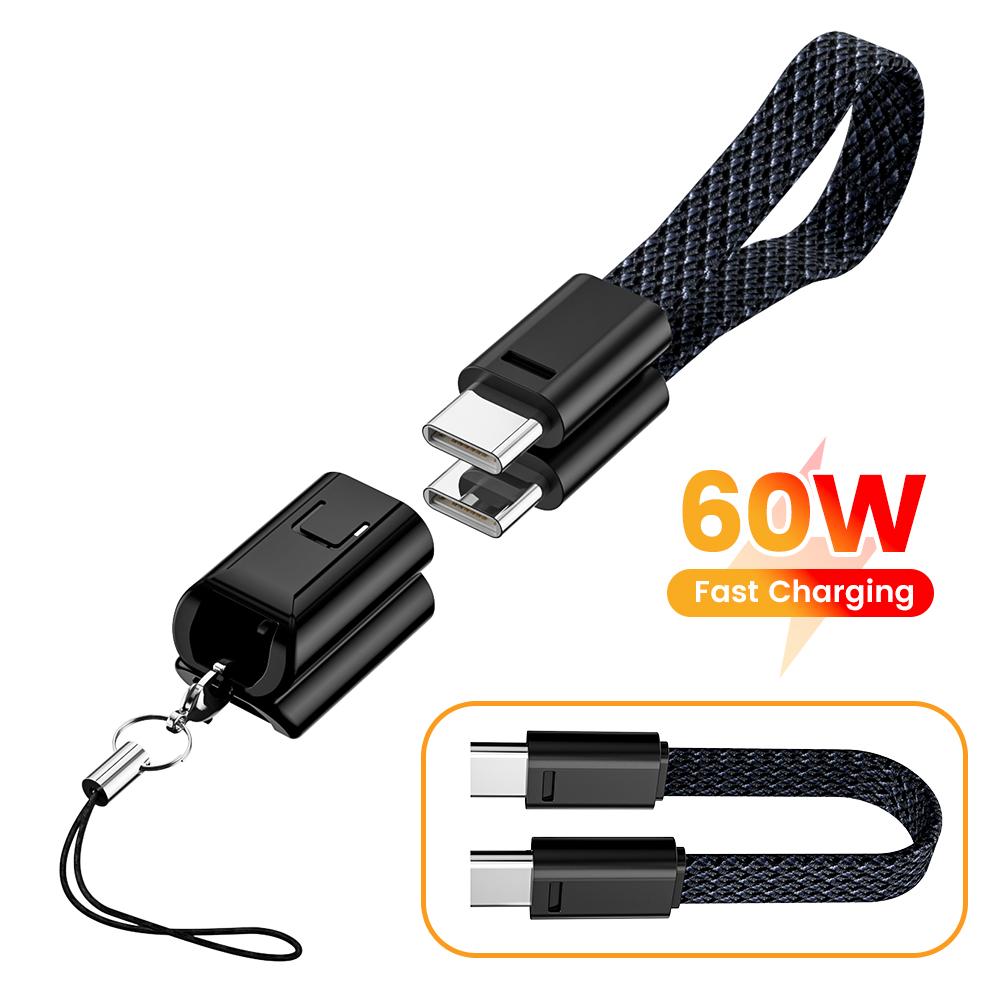 16CM PD60W Short Type C to Type C Cable Fast Charging Power BanK USB C ...