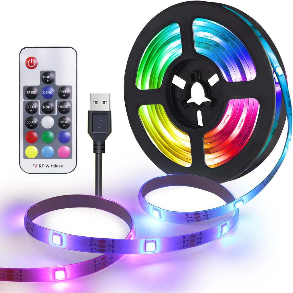 LED light strip 17 key RF remote control 433 wireless RGB seven color ...