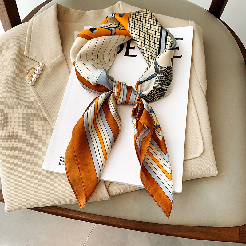 70 Silk Scarves Square Scarves High-End Sense Korean Fashion All-Match ...