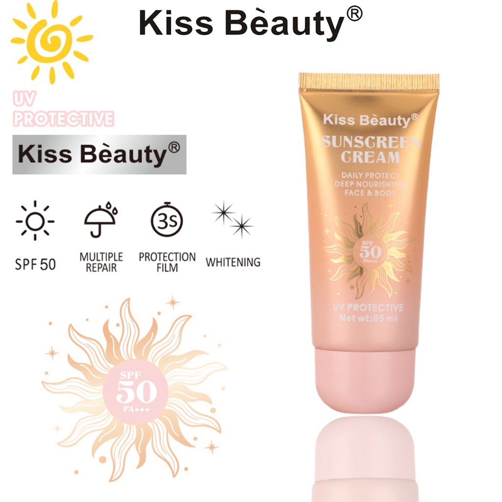 Kiss Beauty Skin Care Facial Sunscreen Cream SPF 50+ SUNSCREEN CREAM ...