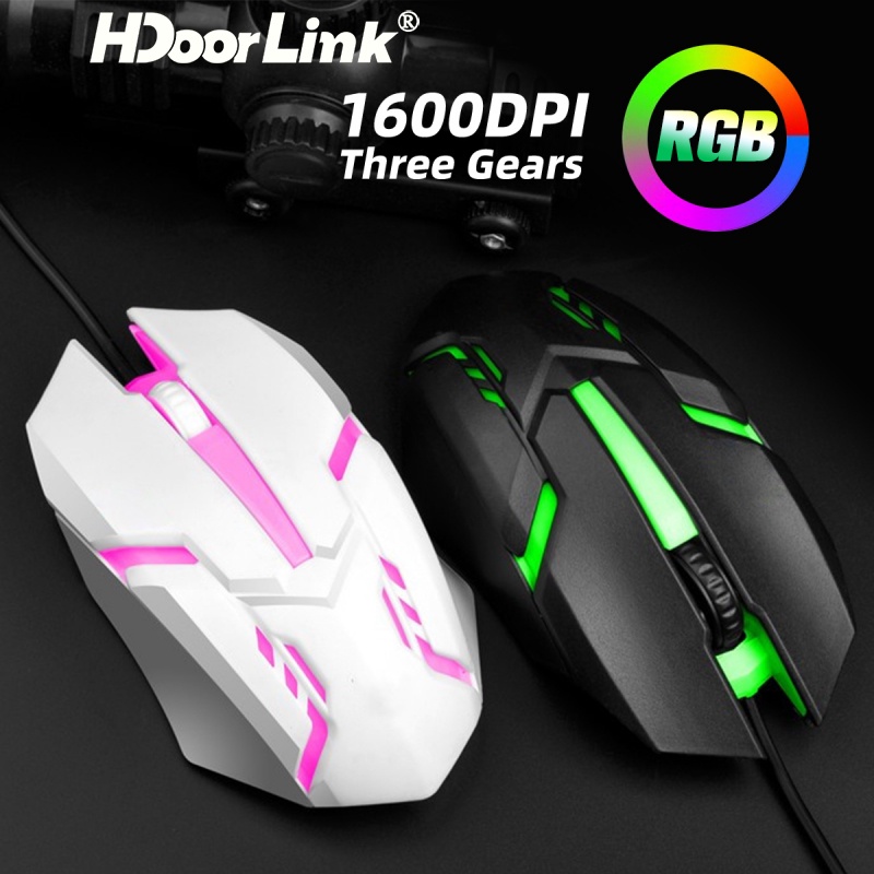 HdoorLink Wired Gaming Mouse Computer Mouse Laptop USB Mouse With LED ...