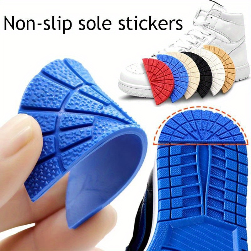 2pcs (1pair) Anti-Slip Heel Insole Rubber Insole Wear-Resistant Outsole ...