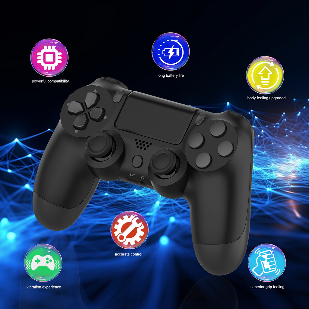 P4 Bluetooth gamepad controller with touch screen, full function, dual vibration, six axis body ...