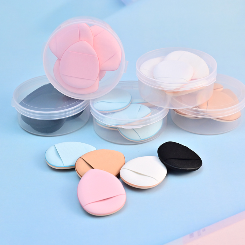 5 Pieces Finger Powder Puffs With Storage Box, Mini Makeup Sponges Soft ...