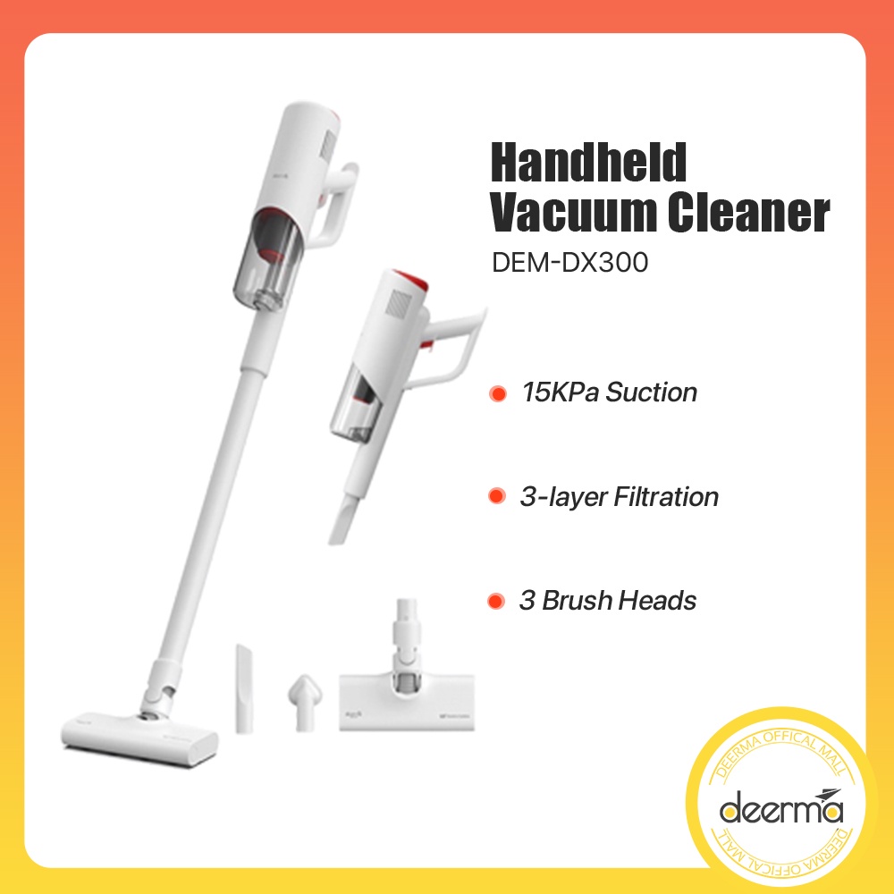 Deerma DX300 Portable HandHeld Vacuum Cleaner Household Strength Dust Collector Home Aspirator ...