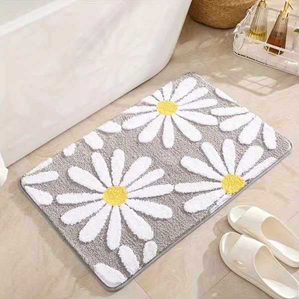 Cross-border Flower Household Bathroom Semicircle Anti-Slip Decorative ...