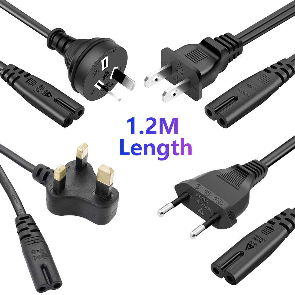 1pcs 1.2m EU Power Cable Euro Plug IEC C13 AC Power Supply Cable ...