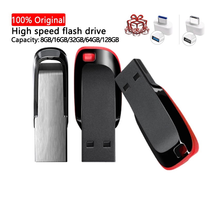 High Speed USB Flash Drive 128/32/16/8/4GB Pen Large Capacity Secure ...