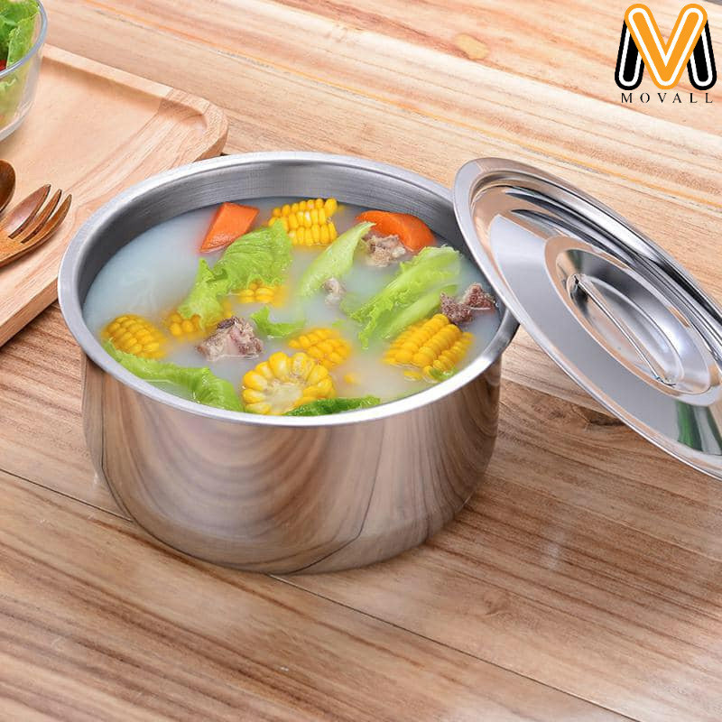 5PCS Stainless Steel Stock Pot Set Cookware | Shopee Philippines