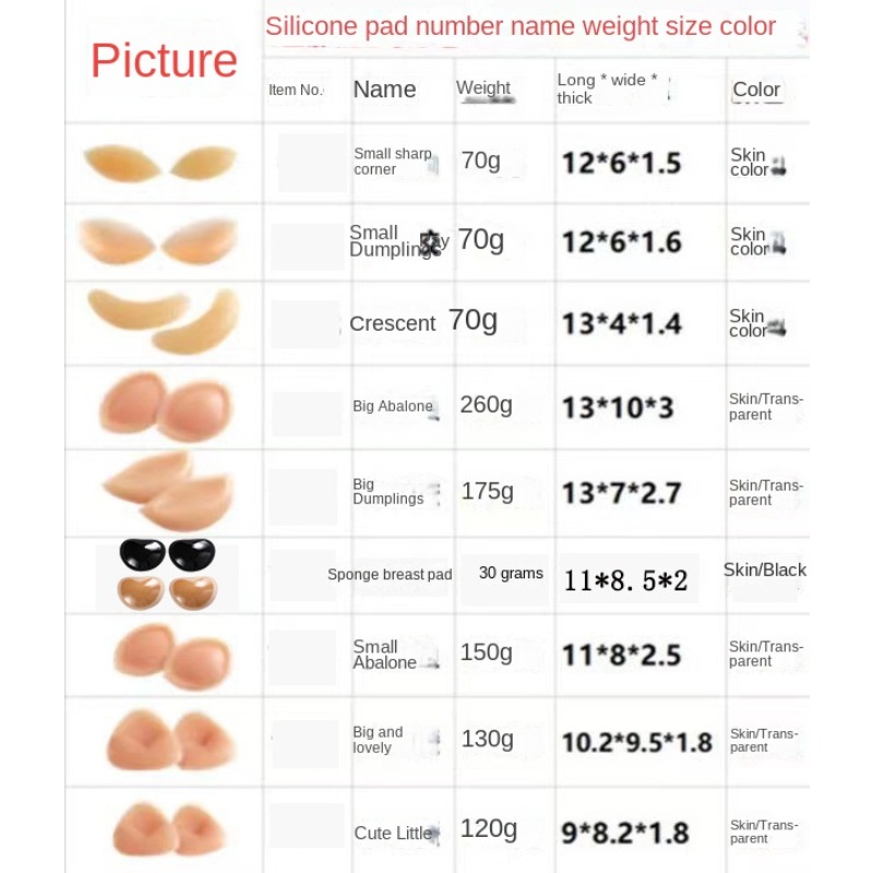 1PCS Bikini Push Up Pads - Self-Adhesive Silicone Inserts for Breast ...