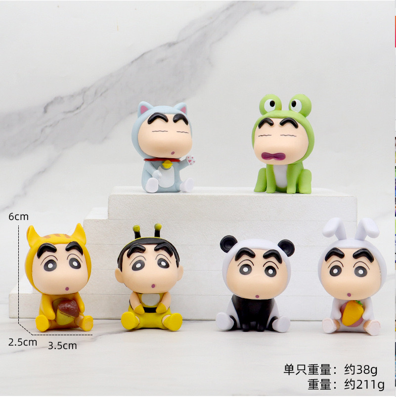4 Sets Various Types Q Version Shin-Chan Animal Shape Cartoon Hand ...